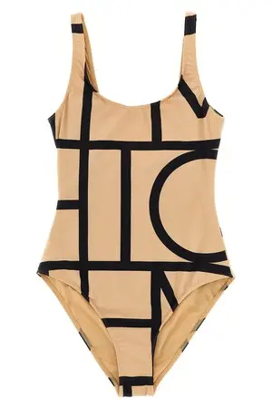 TOTEME Monogram One-piece Swimsuit - Beige
