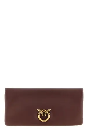Pinko Medium 'love Click Soft Horizontal' Clutch Bag - Bordeaux
