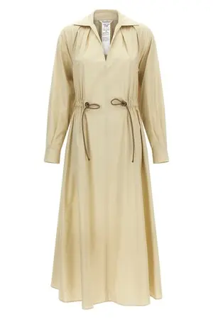 Max Mara Mxmpedaggi Cotton Poplin Chemisier Dress - Beige