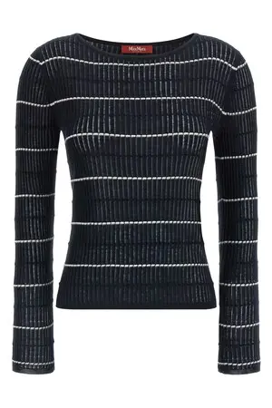 Max Mara Mstpedone Striped Ribbed Sweater