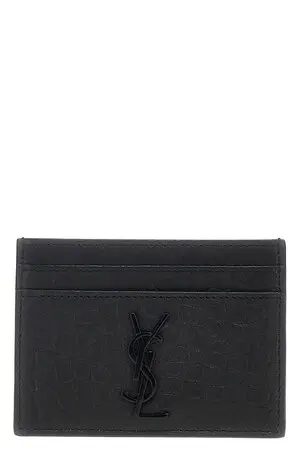 Saint Laurent Cassandre' Card Holder - Black
