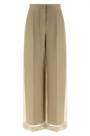 Max Mara Mxeolivi Silk Organza Trousers