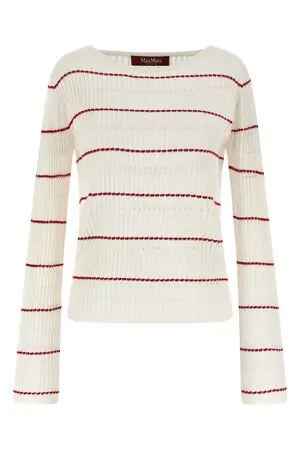 Max Mara Stepdone Silk And Wool Blend Sweater - White