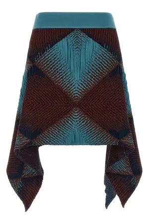 KIKO KOSTADINOV Ikat Argyle Jacquard Knit Skirt