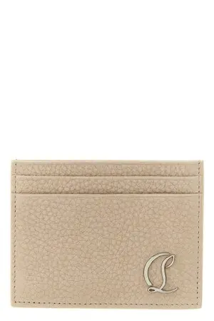 CHRISTIAN LOUBOUTIN Mooncrest' Card Holder - Beige