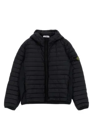 Stone Island Hooded Down Jacket - Blue