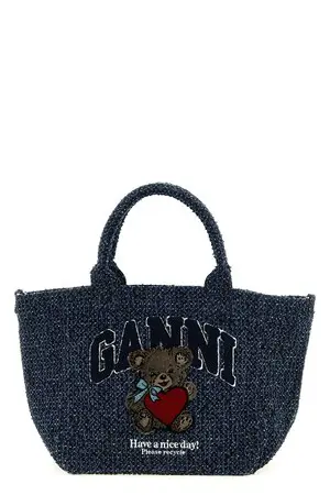 GANNI Bear Shopping Bag - Blue