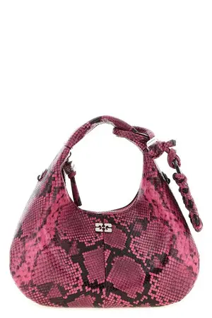GANNI Mini Hobo Handbag - Fuchsia