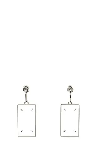 MAISON MARGIELA Four Stitches Metal Earrings - Silver