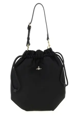 VIVIENNE WESTWOOD Moiré Drawstring Pouch Handbag