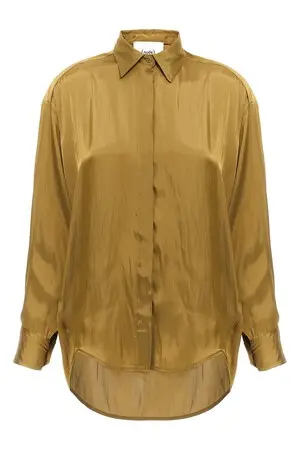 NUDE Satin Shirt - Gold