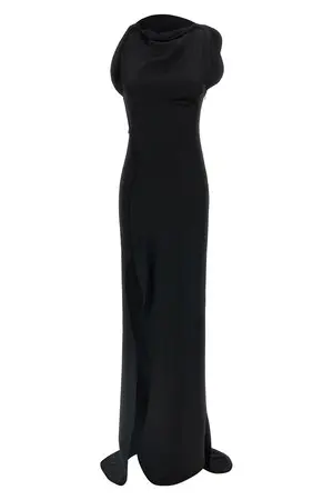 Victoria Beckham Carla Long Satin Crepe Gown