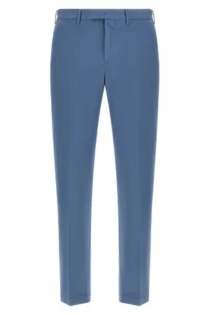 PT TORINO Master Stretch Cotton Gabardine Trousers - Light Blue