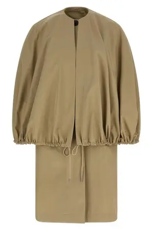 TOTEME Detachable Cape Coat Jacket - Beige