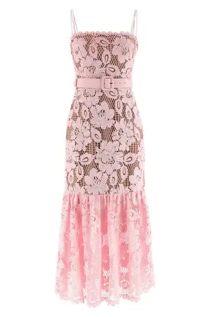 SELF-PORTRAIT Crochet Lace Midi Dress