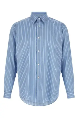 Auralee Cotton And Silk Shirt - Light Blue