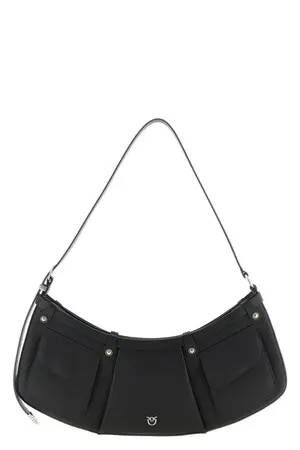 Pinko Pocket Body Large Shoulder Bag - Black