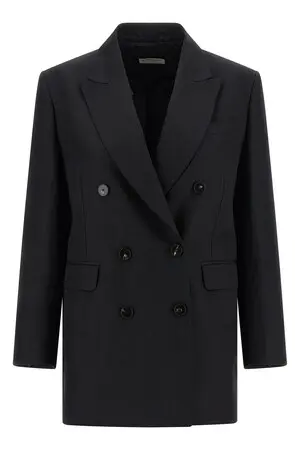Alberto Biani Linen Viscose Blazer - Black