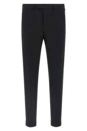 PT TORINO Master Stretch Wool Trousers - Black