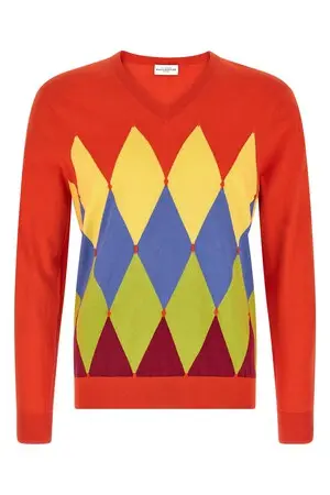 BALLANTYNE Argyle Sweater - Red
