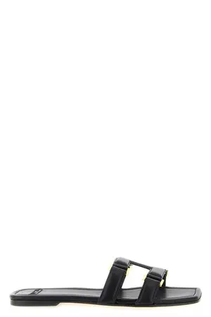 Elisabetta Franchi Nappa Leather Sandals - Black