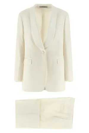 Tagliatore Clarita' Tuxedo Dress - White