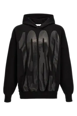 1989 STUDIO Faded Logo Hooded Sweatshirt - Black