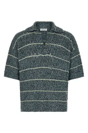 ROBERTO COLLINA Mouliné Polo Shirt - Multi