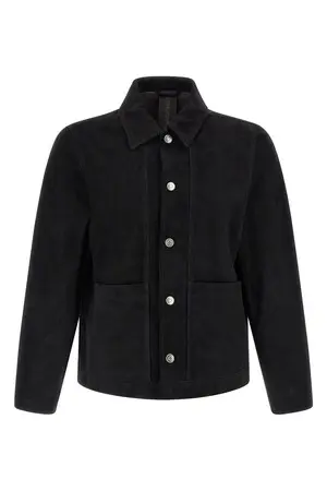 GIORGIO BRATO Fiore Suede Jacket - Black