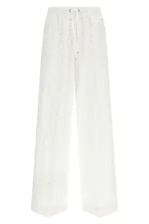 Herno Broderie Anglaise Cotton Trousers