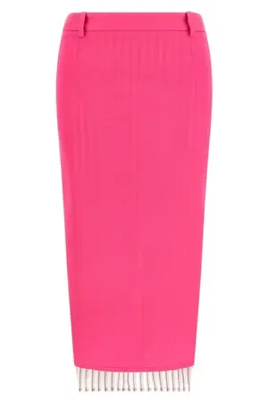Attico Virgin Wool Double Layer Skirt