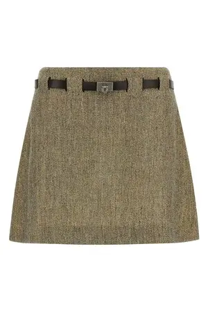 FERRAGAMO Gancini Belt Skirt