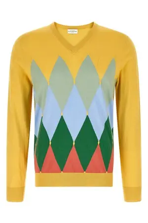 BALLANTYNE Argyle Sweater - Yellow