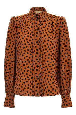 Valentino Garavani Polka Dot Print Silk Shirt