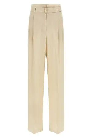 Max Mara Mstmateria Linen Trousers - Beige