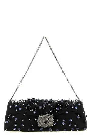 ROGER VIVIER Efflorescence Satin Clutch Bag