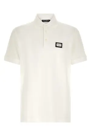 Dolce & Gabbana Logo Plate Polo Shirt