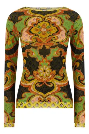 Etro Patterned Double-layer Mesh Sweater - Multi