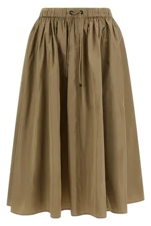 Max Mara Taffeta Midi Skirt - Green