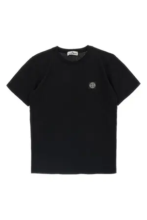 Stone Island Compass' Logo T-shirt - Black