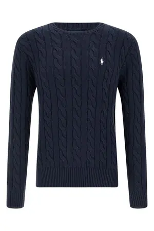 Polo Ralph Lauren Cotton Braided Sweater - Blue
