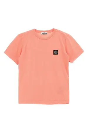 Stone Island Compass' Logo T-shirt - Pink