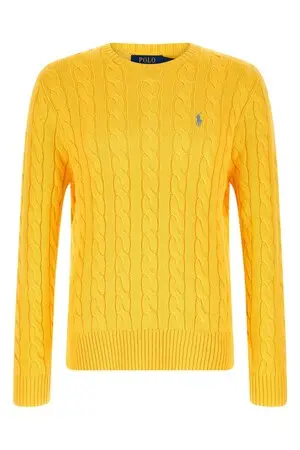 Polo Ralph Lauren Cotton Braided Sweater - Yellow