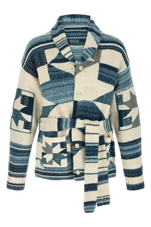 Polo Ralph Lauren Patchwork Cardigan - Blue