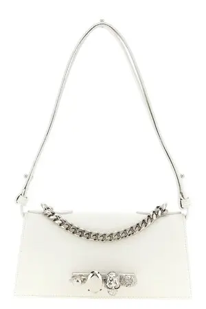 Alexander McQueen MCQUEEN Jewelled Mini Shoulder Bag White