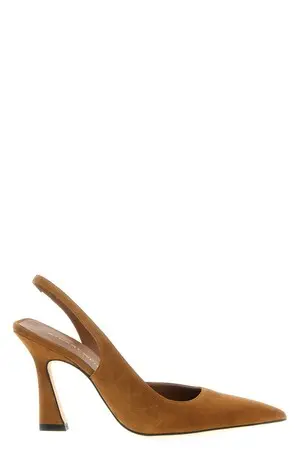 STUART WEITZMAN Suede Vinnie D'orsay Slingbacks