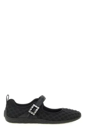 ROGER VIVIER Viv Low Scuba Effect Fabric Ballet Flats - Black