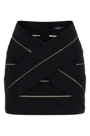 Balmain V-shaped Waist Mini Skirt