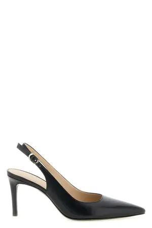 STUART WEITZMAN Power Leather Slingback Pumps - Black