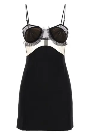 NENSI DOJAKA Explosive Flower Bra' Dress - Black